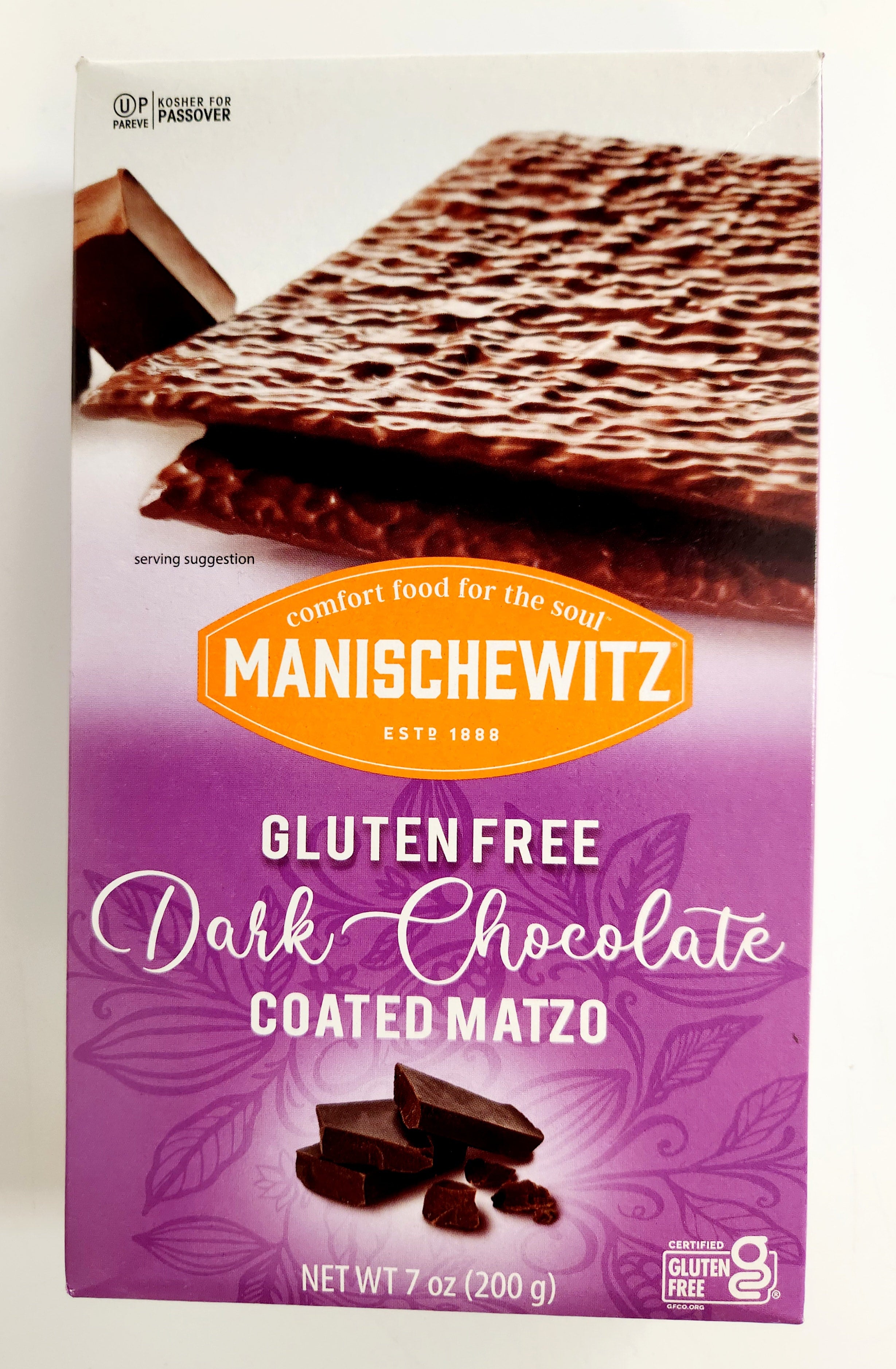 Pesach Chocolate Dark Chocolate Matzo (Gluten-Free) - Manischewitz (7oz ...